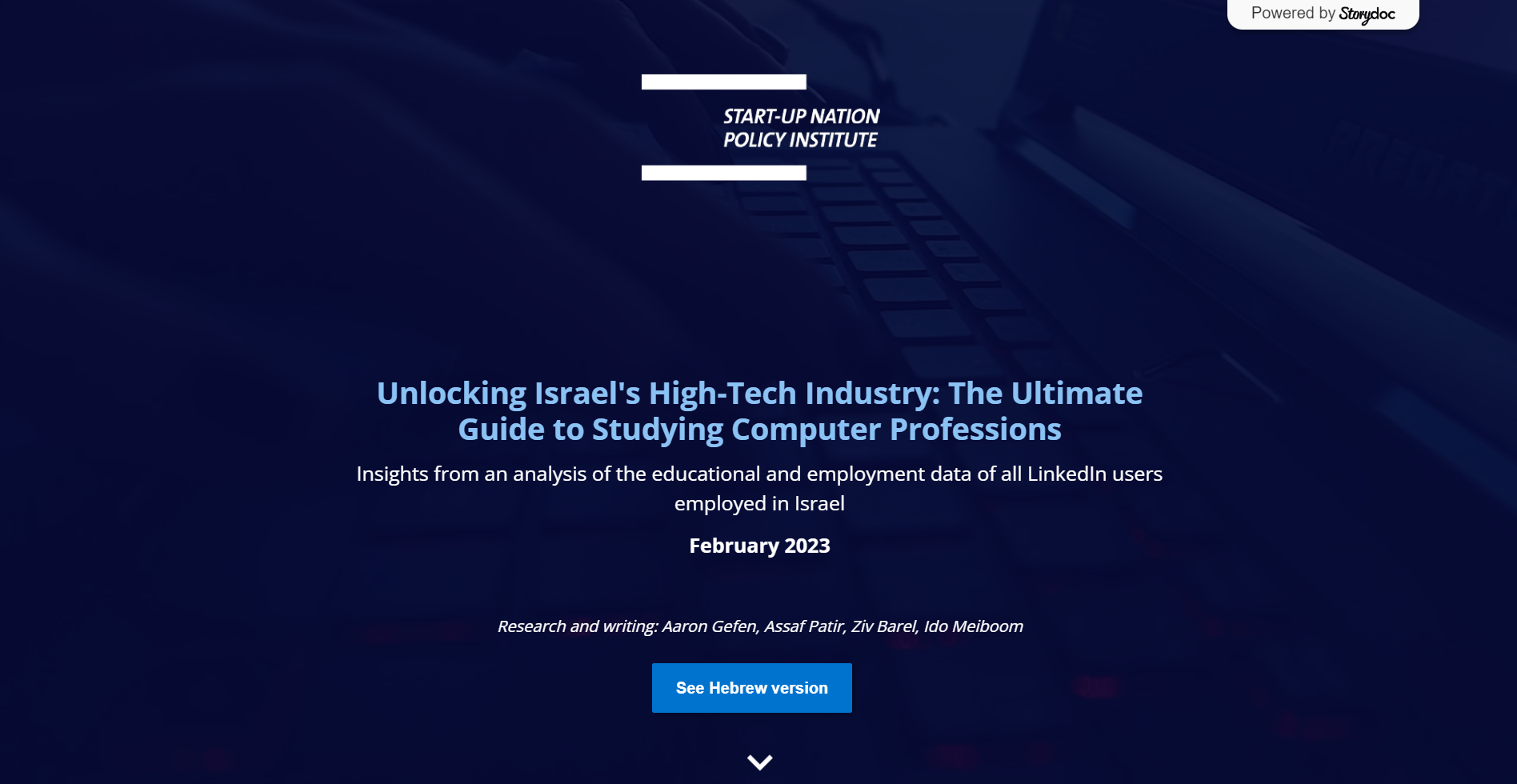 Education and employment in the Israeli hi-tech industry.